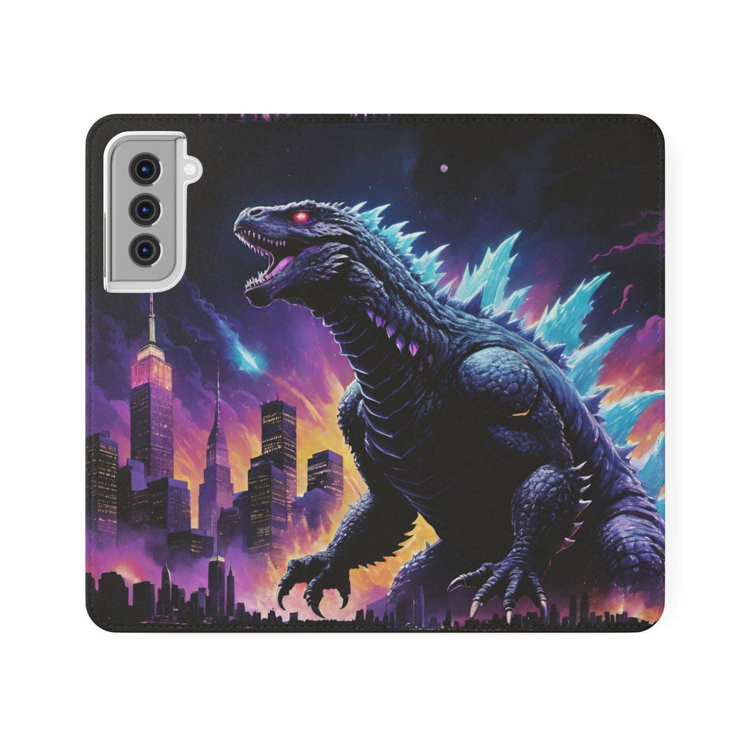 Godzilla Phone Flip Case, Godzilla Electric Galaxy Art Phone Accessory ...