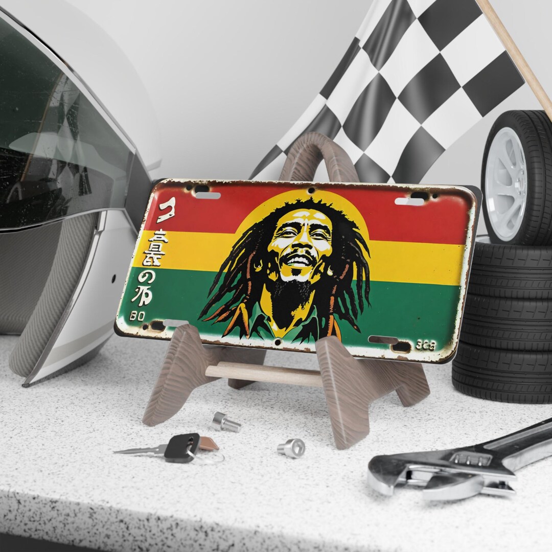 Vintage Look Japanese Marley License Plate, Reggae Jamaica Art Gift ...