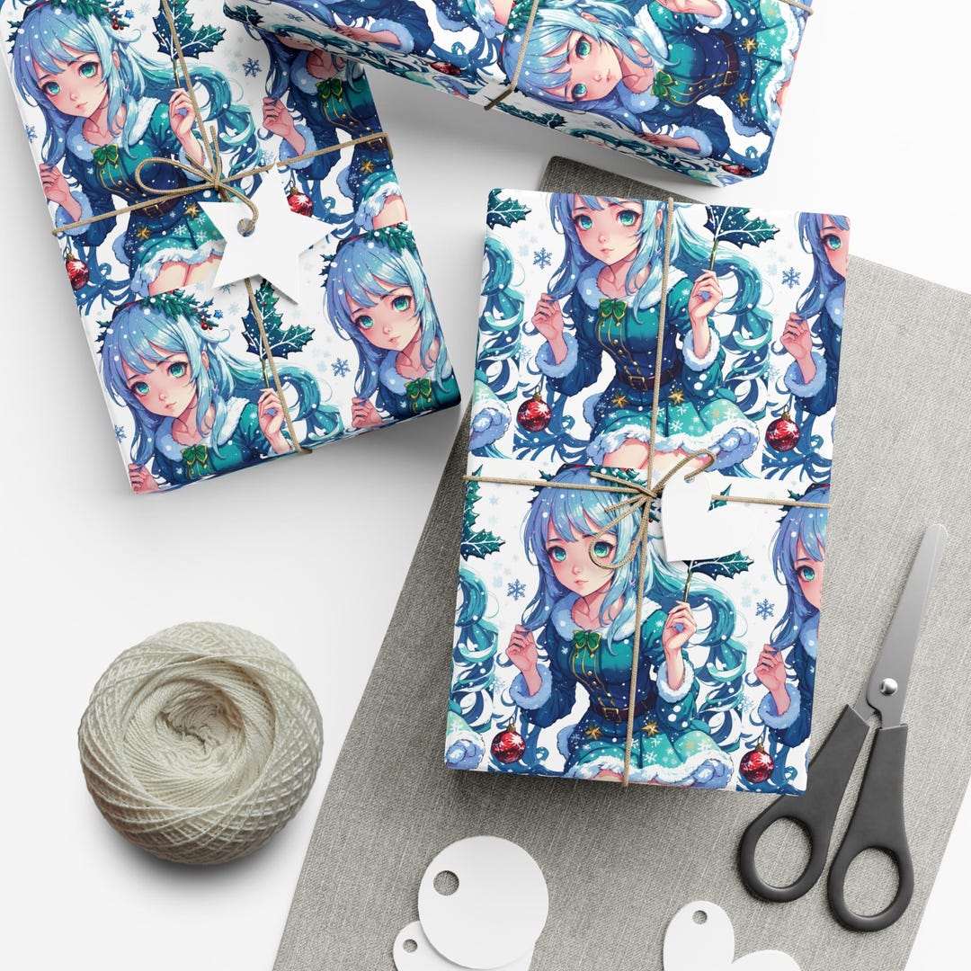 Vtuber Christmas Gift Wrap, Hololive Anime Xmas Wrap, Fun Holiday ...