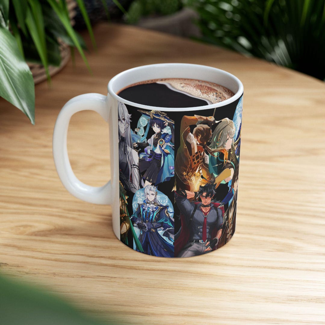Genshin Impact Anime Gamer Ceramic Mug, Furina Arlecchino Gift, Coffee ...