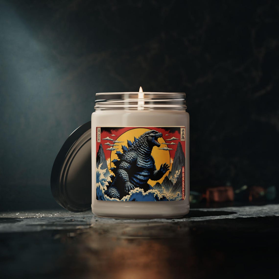 Godzilla Prayer Candle Japanese Art, Omg the Perfect Gift for True ...