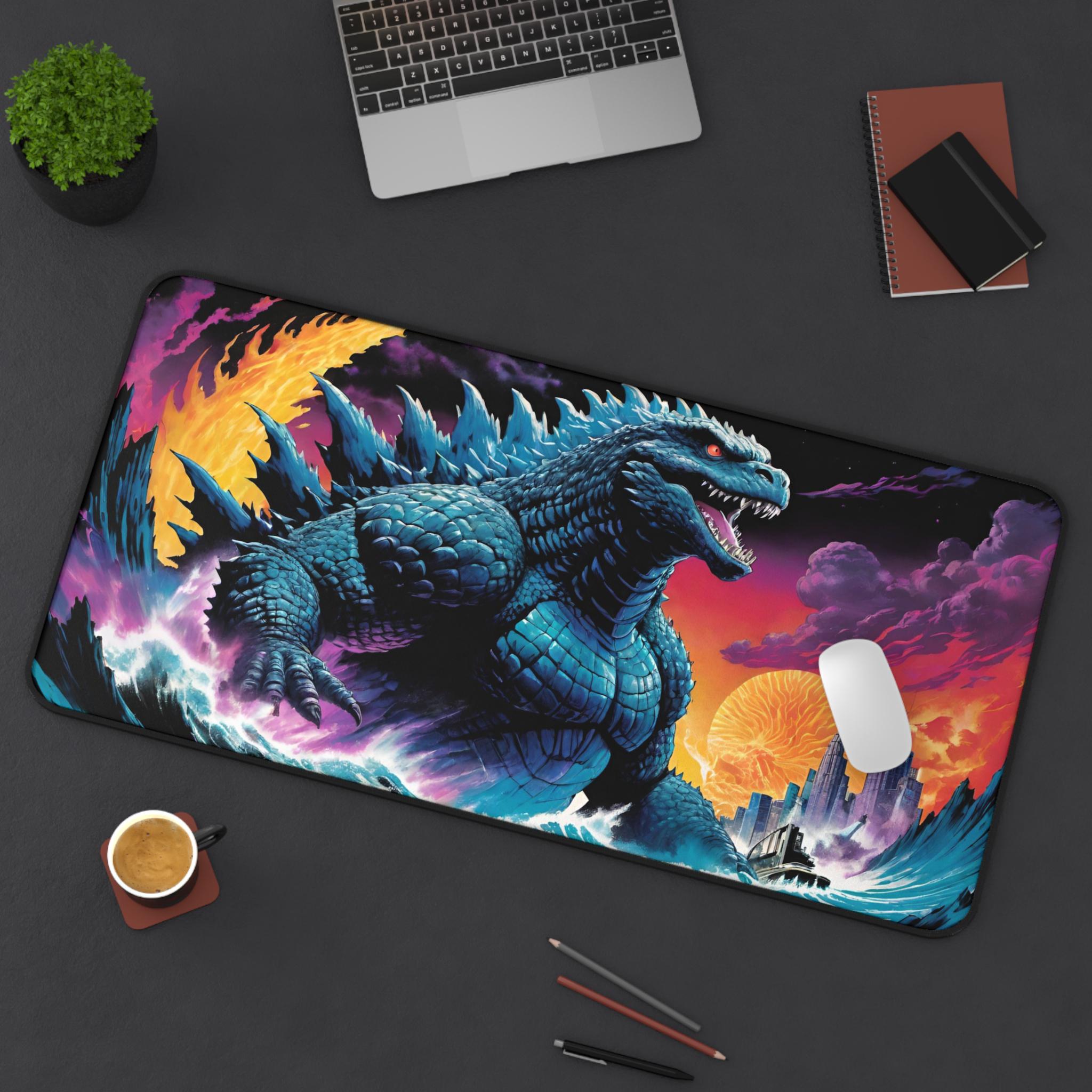 Godzilla Kaiju Desk Mat Monster Mouse Pad Japanese Art Deskmat Electric ...