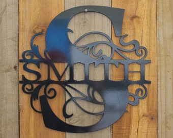 Last name wall art | Etsy