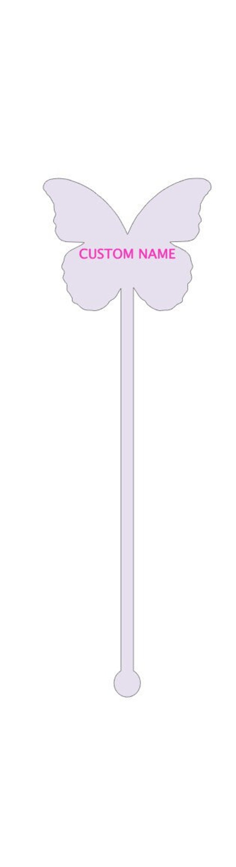 Butterfly Menu & Stirrer Laser File , SVG File, Glowforge File, Drink ...