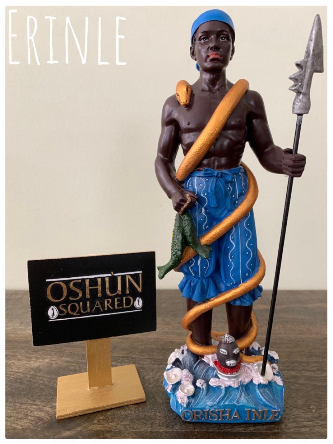 Statue of Erinle Estatua De Orisha Inle - Etsy
