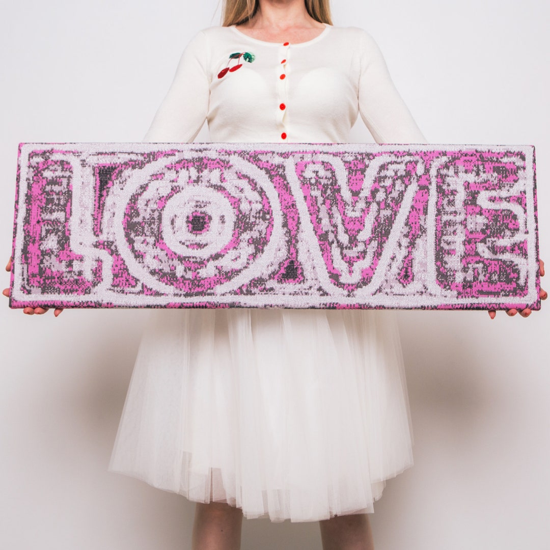 Love Knitted Sign - Etsy