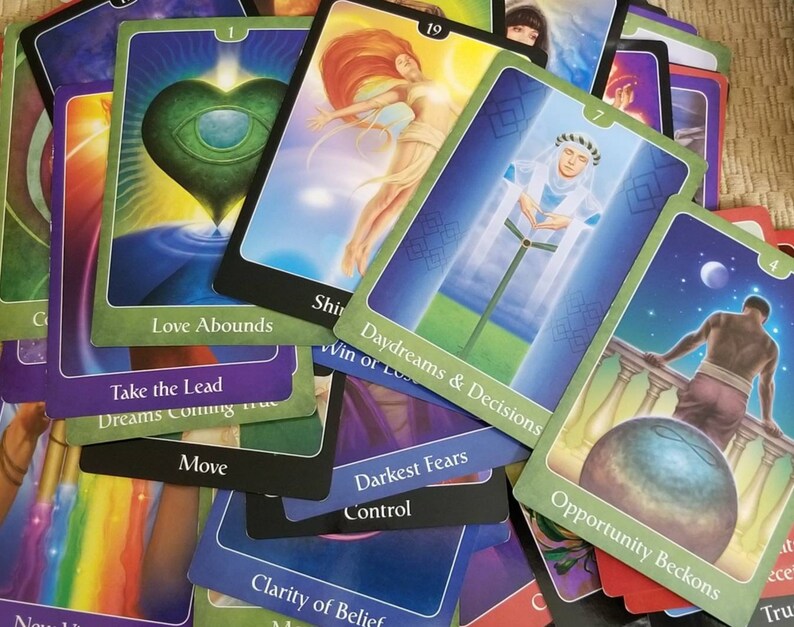 3 Card Spread With The Psychic Tarot For The Heart Oracle Deck Etsy