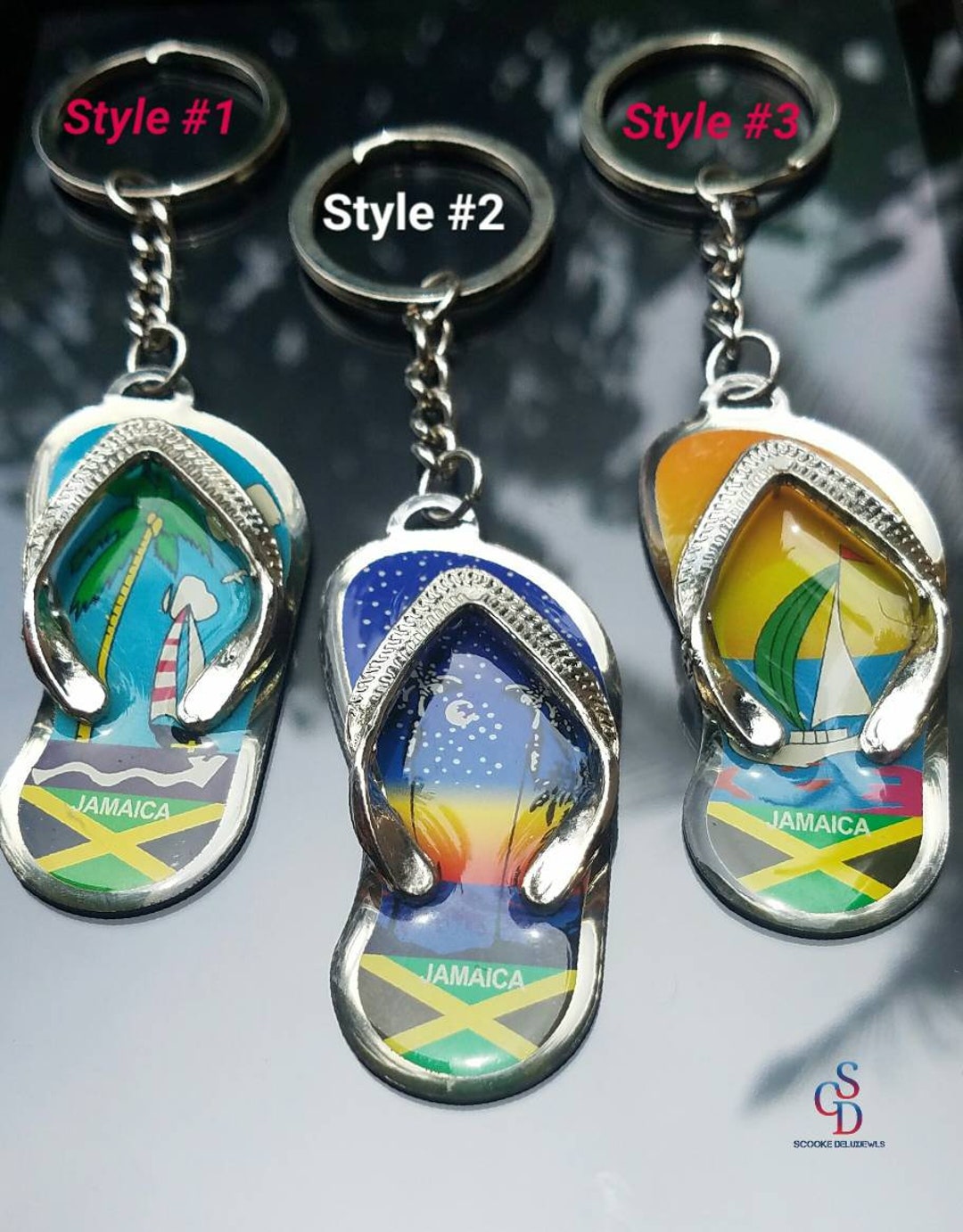 Jamaica Stylish Key Chains Jamaica Gift Sandals Keychain - Etsy