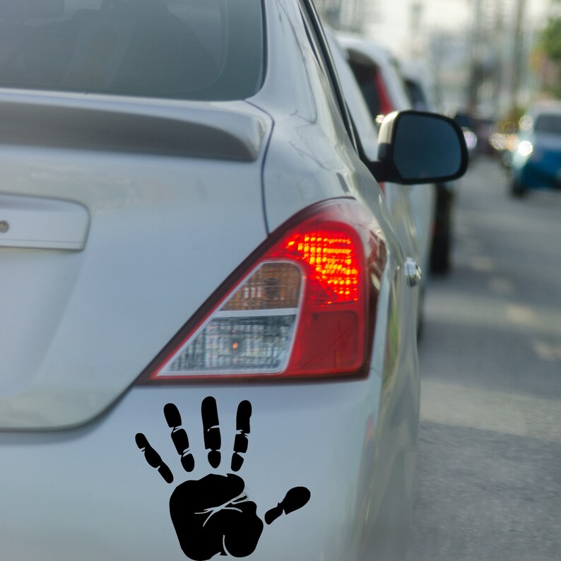 Family Handprint Car Decal, Handprint Sticker, Personalized Family Car ...