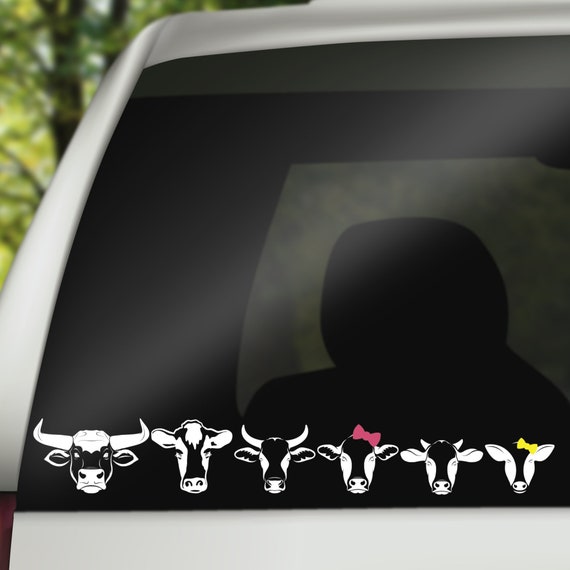 Cow Family Car Decal Farm Stickers Family Farm Decal Cow - Etsy