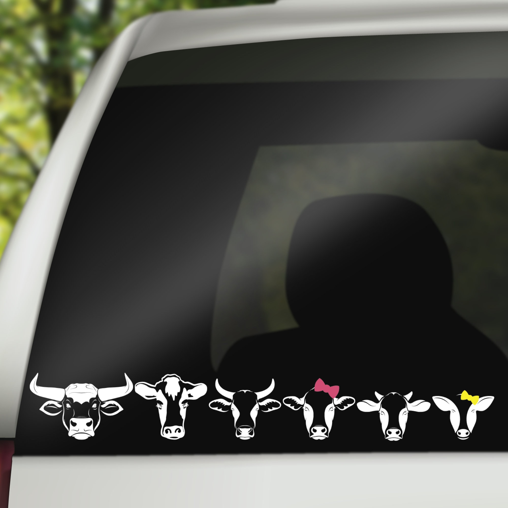Cow Family Car Decal, Farm Stickers, Family Farm Decal, Cow Stickers ...