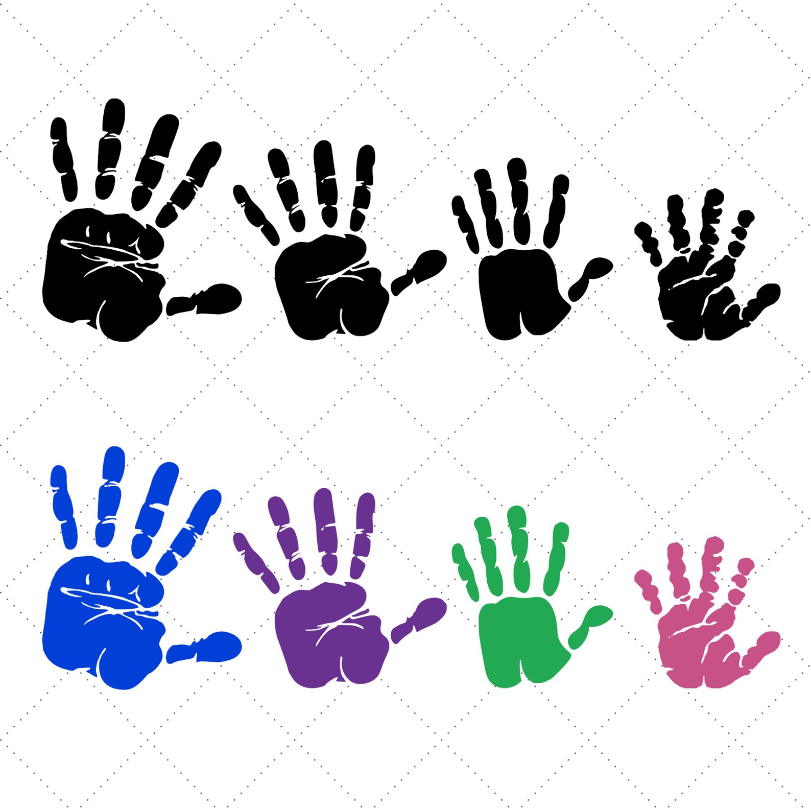 Family Handprint Car Decal, Handprint Sticker, Personalized Family Car ...