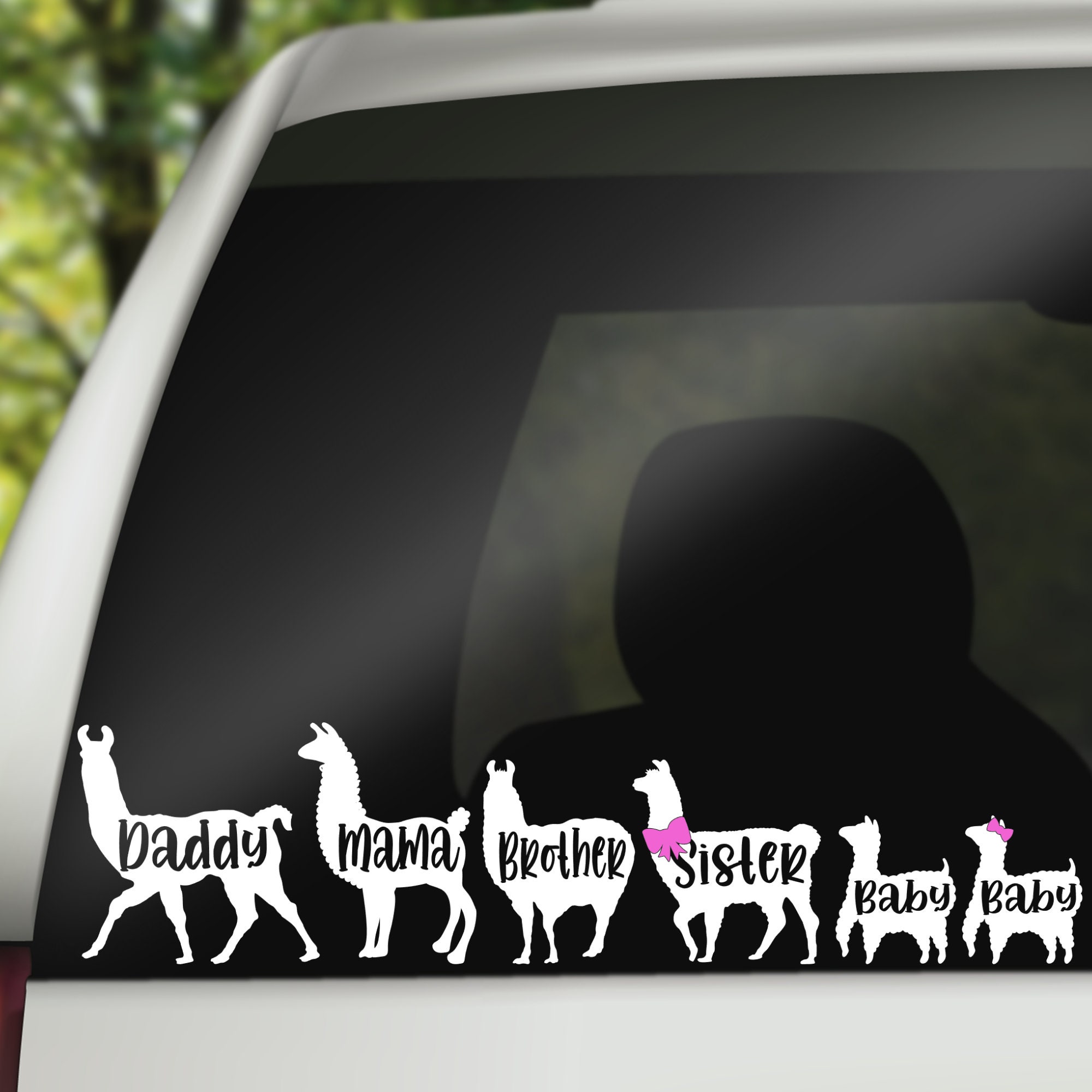 Llama car decal store