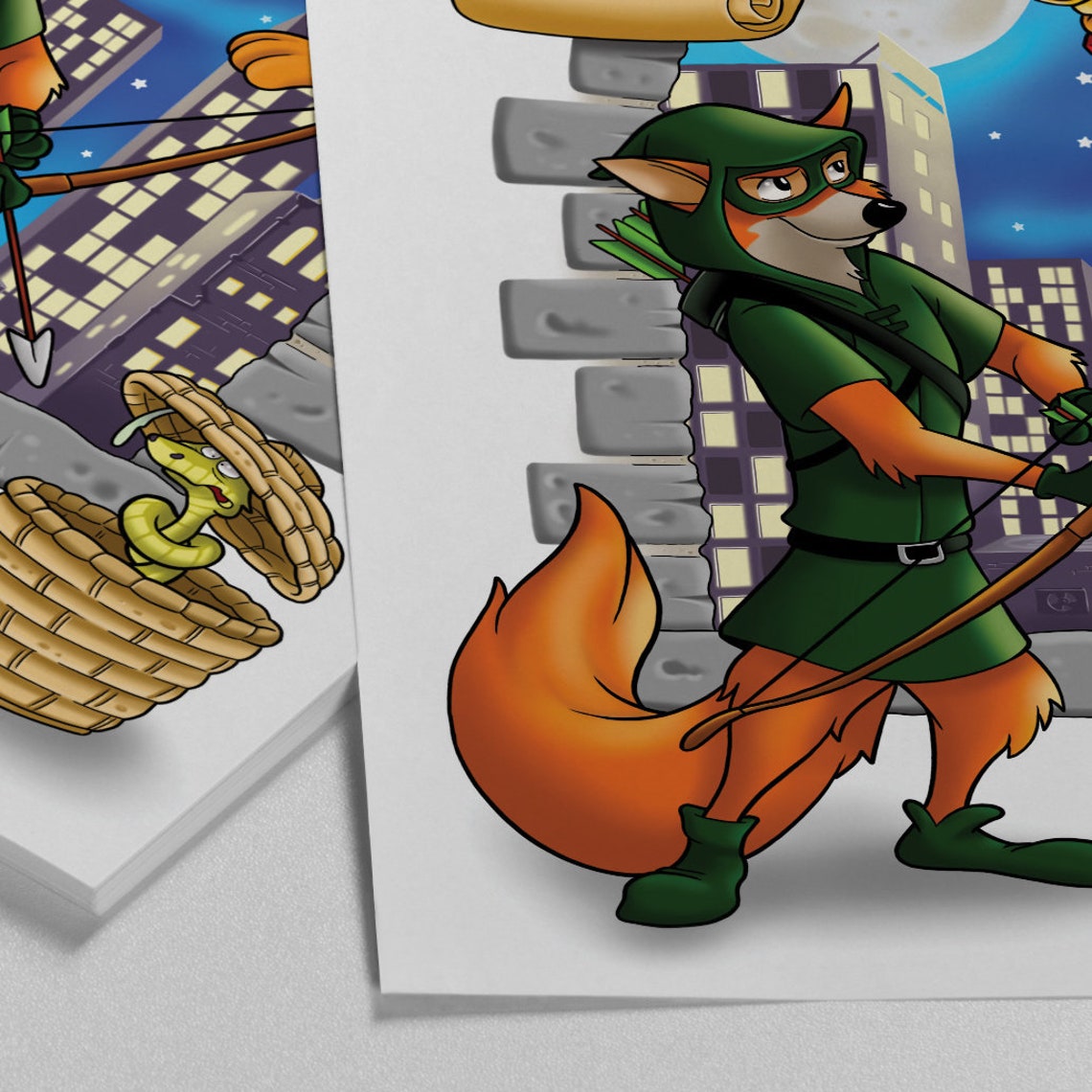 Disney's Robin Hood / Arrow Art Print by Tattoo Tom - Etsy