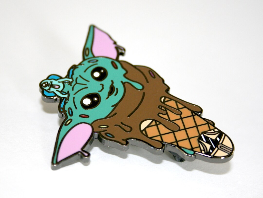 Grogu Ice Cream Cone Pin Badge by Tattoo Tom - Etsy