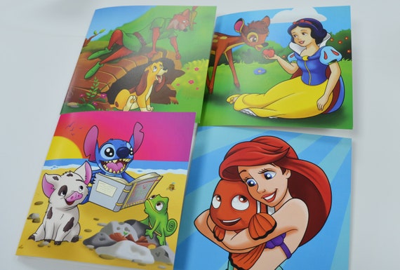 Set of 4 Disney Greetings Cards Designed by Tattoo Tom - Etsy