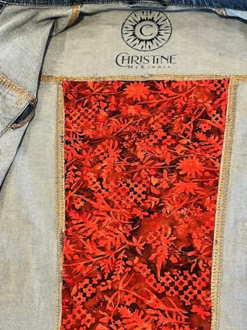 Hand Embroidered Denim Jacket, Custom Embroidery, Embroidery Art ...