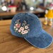 Hand Embroidered Floral Baseball Cap, Vintage Hat for Women, Boho Vibes ...