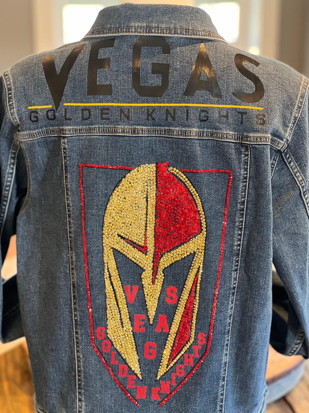 Vegas Golden Knights Denim Jacket, Golden Knights Team Jacket, Battle ...