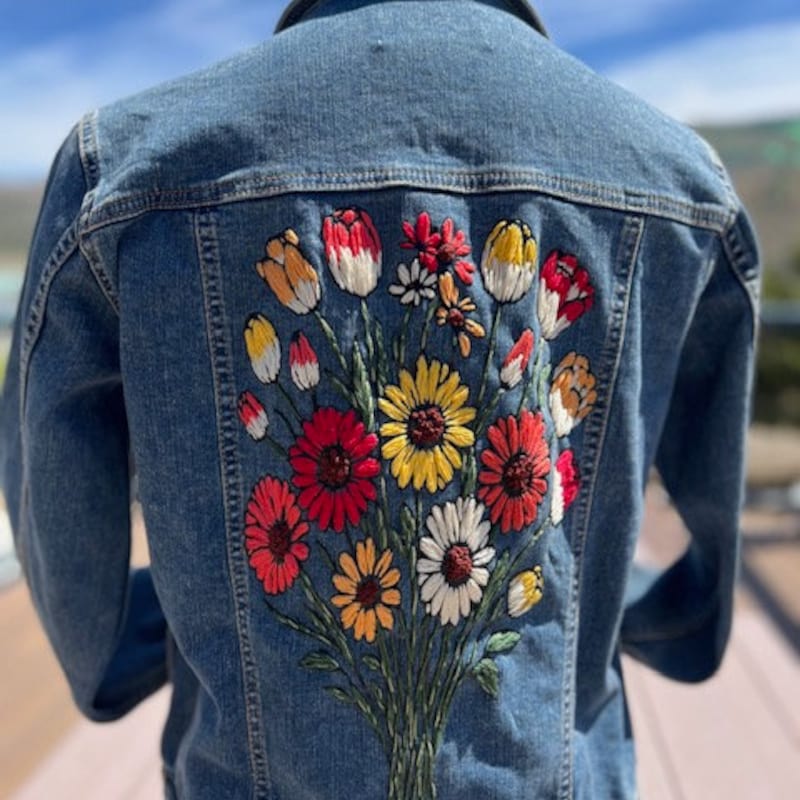 Hippie Jean Jacket - Etsy