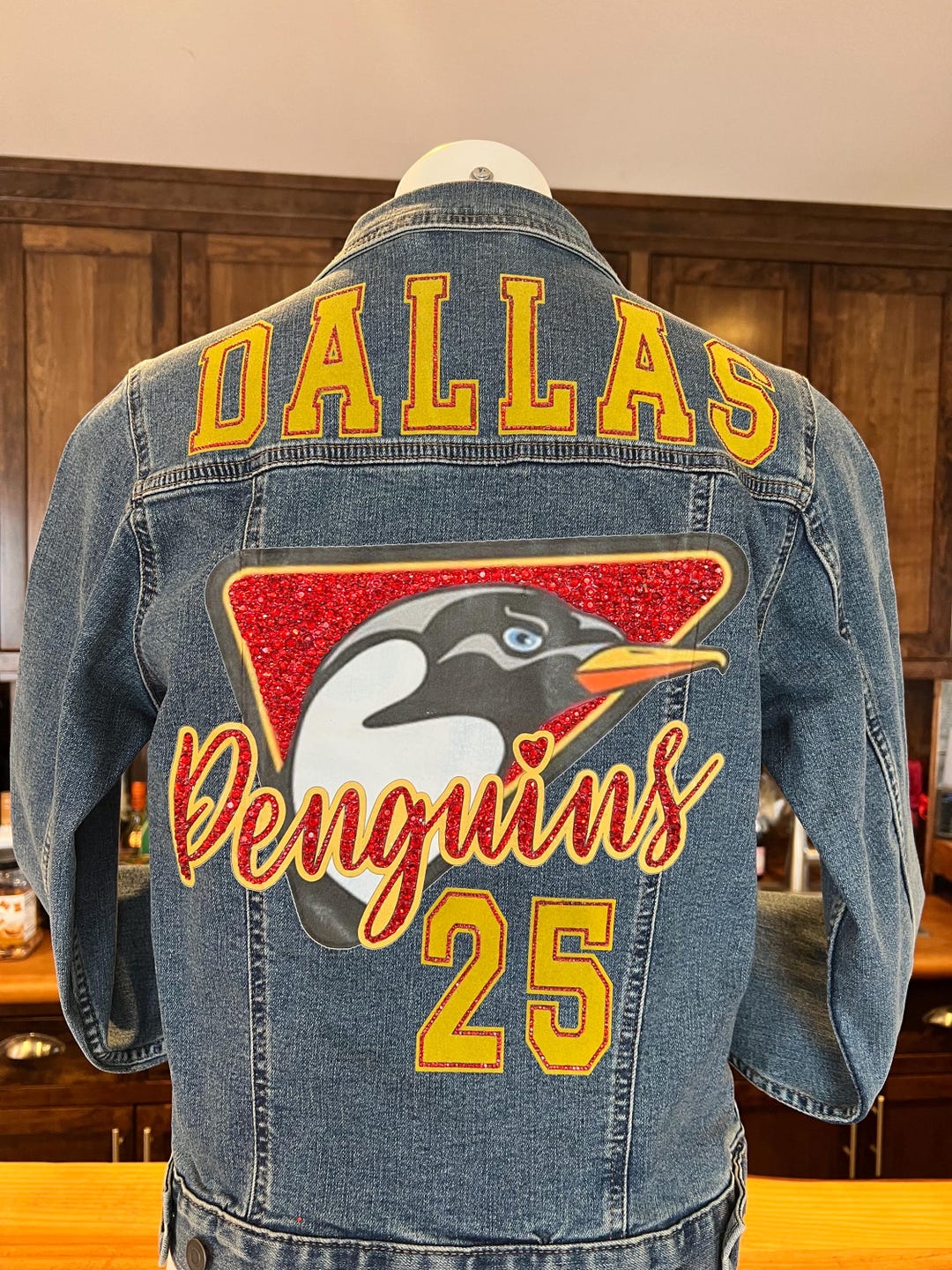 Custom Dallas Penguins Denim Jacket, Cowboys Team Apparel Jacket ...