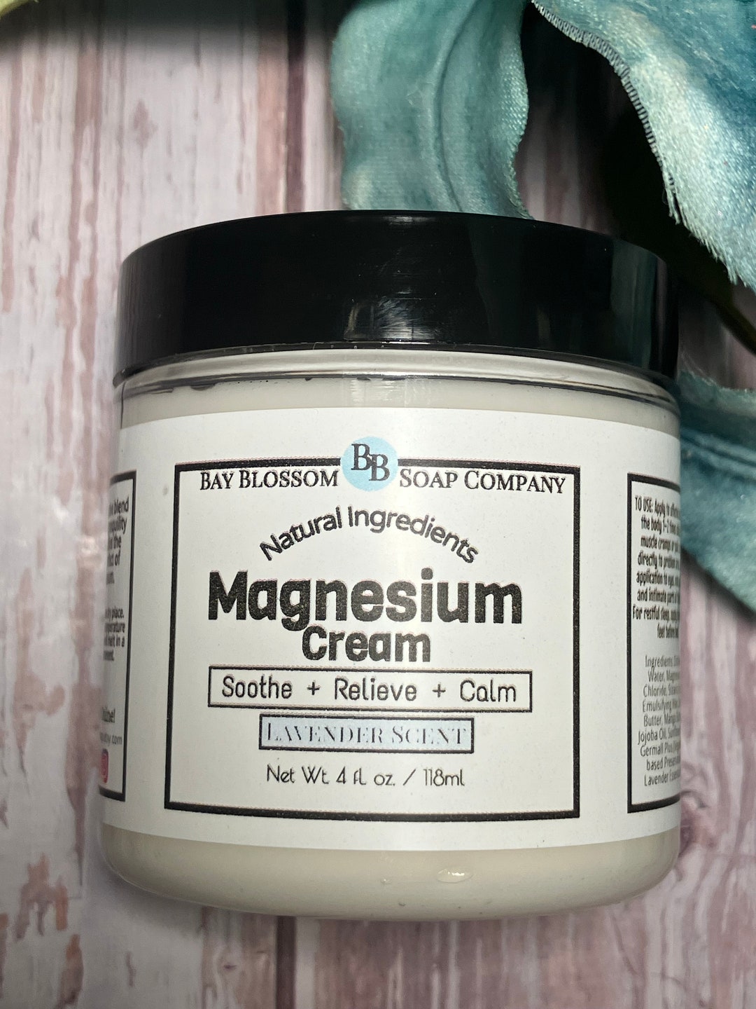 Lavender Magnesium Body Cream: Natural Soothing Lotion - Etsy