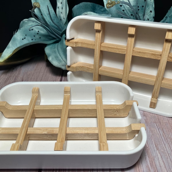 Bamboo Soap Dish - Etsy