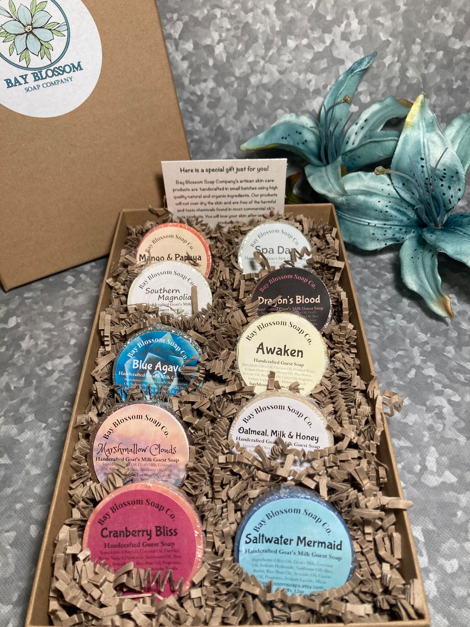 Mini Guest Soap Set of 10 Assorted Soaps, Guest Soap Gift Set, Soap Set ...