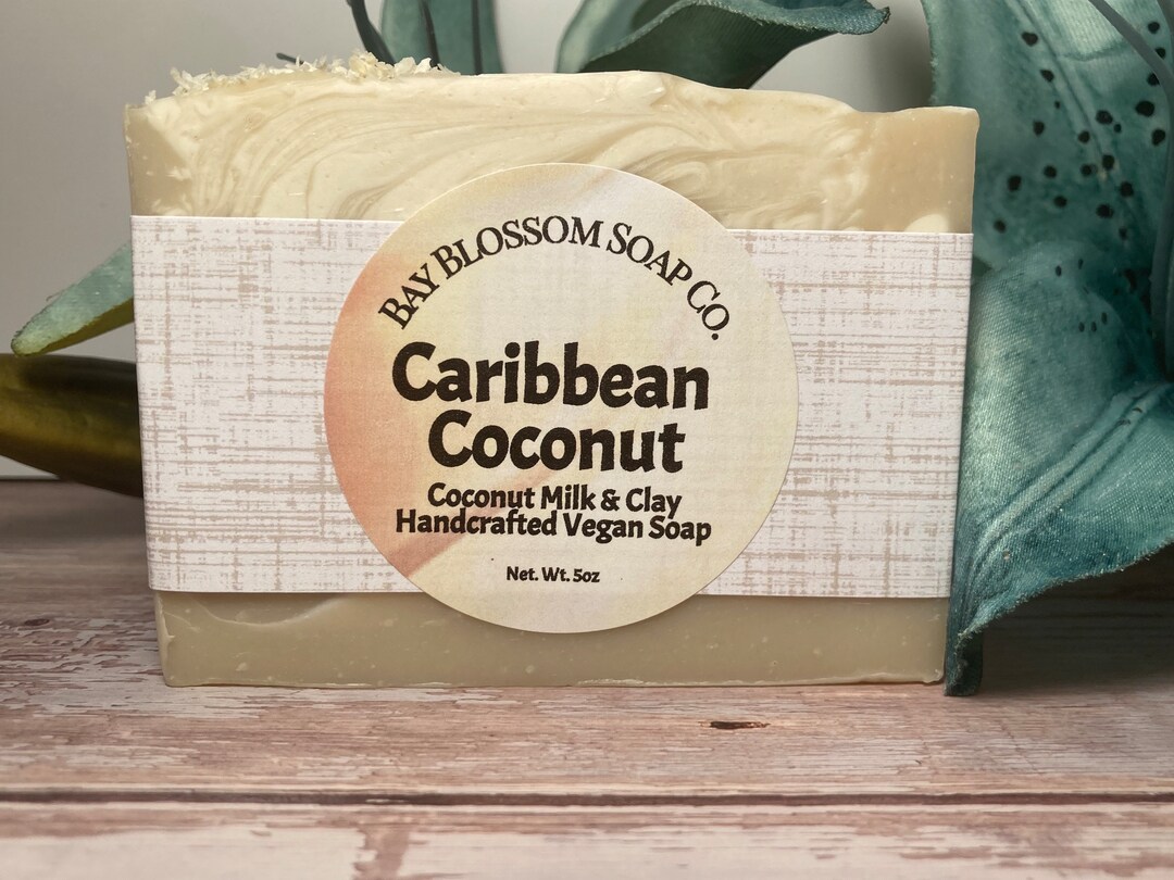 Caribbean Coconut Handcrafted Goats Milk Bar Soap, Goats Milk Coconut ...