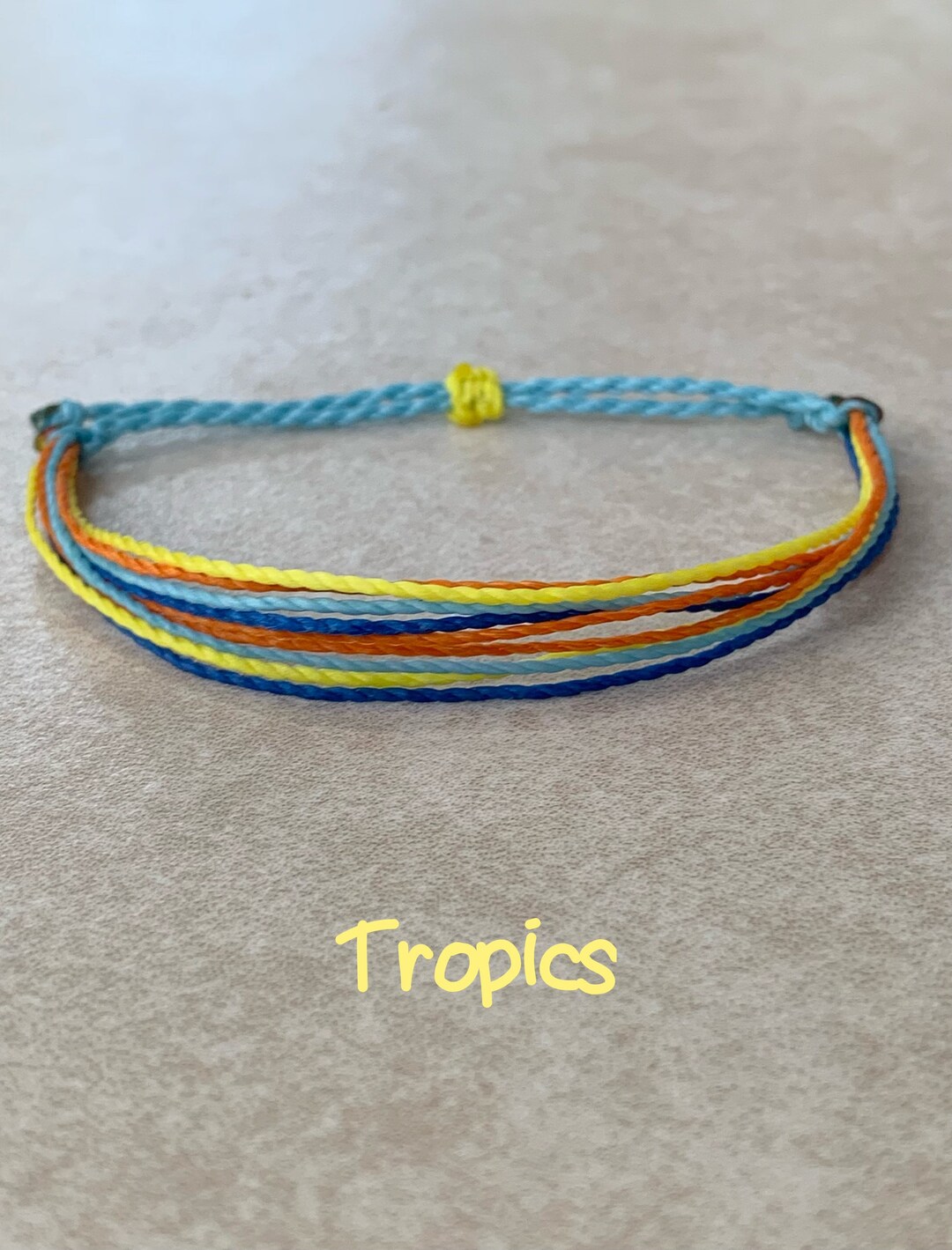 Tropics Wax String Bracelet, Waterproof Adjustable Wax String Bracelet ...