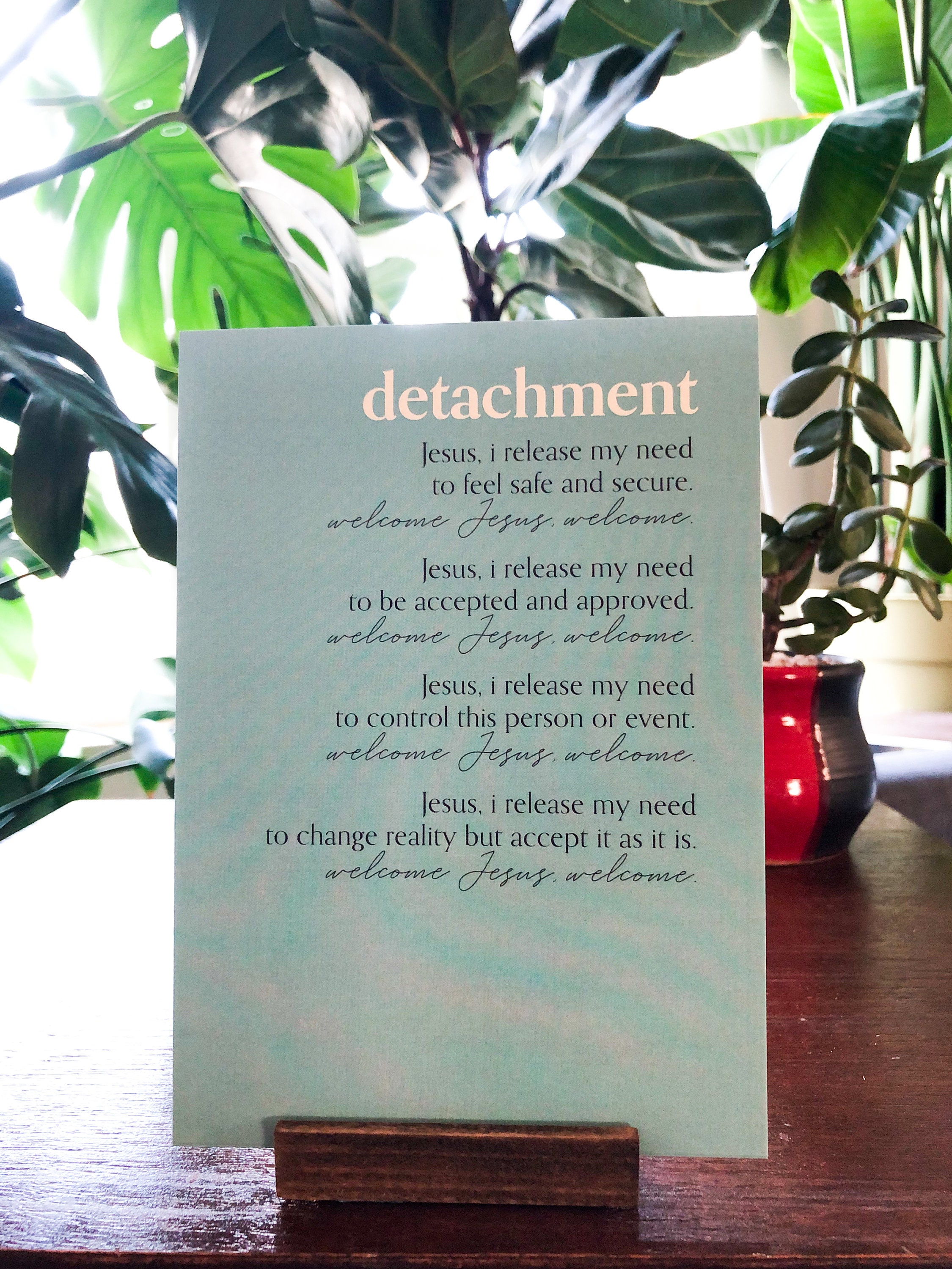 DETACHMENT Typography Prayer Cards / Scripture Prayers/ Card Set ...