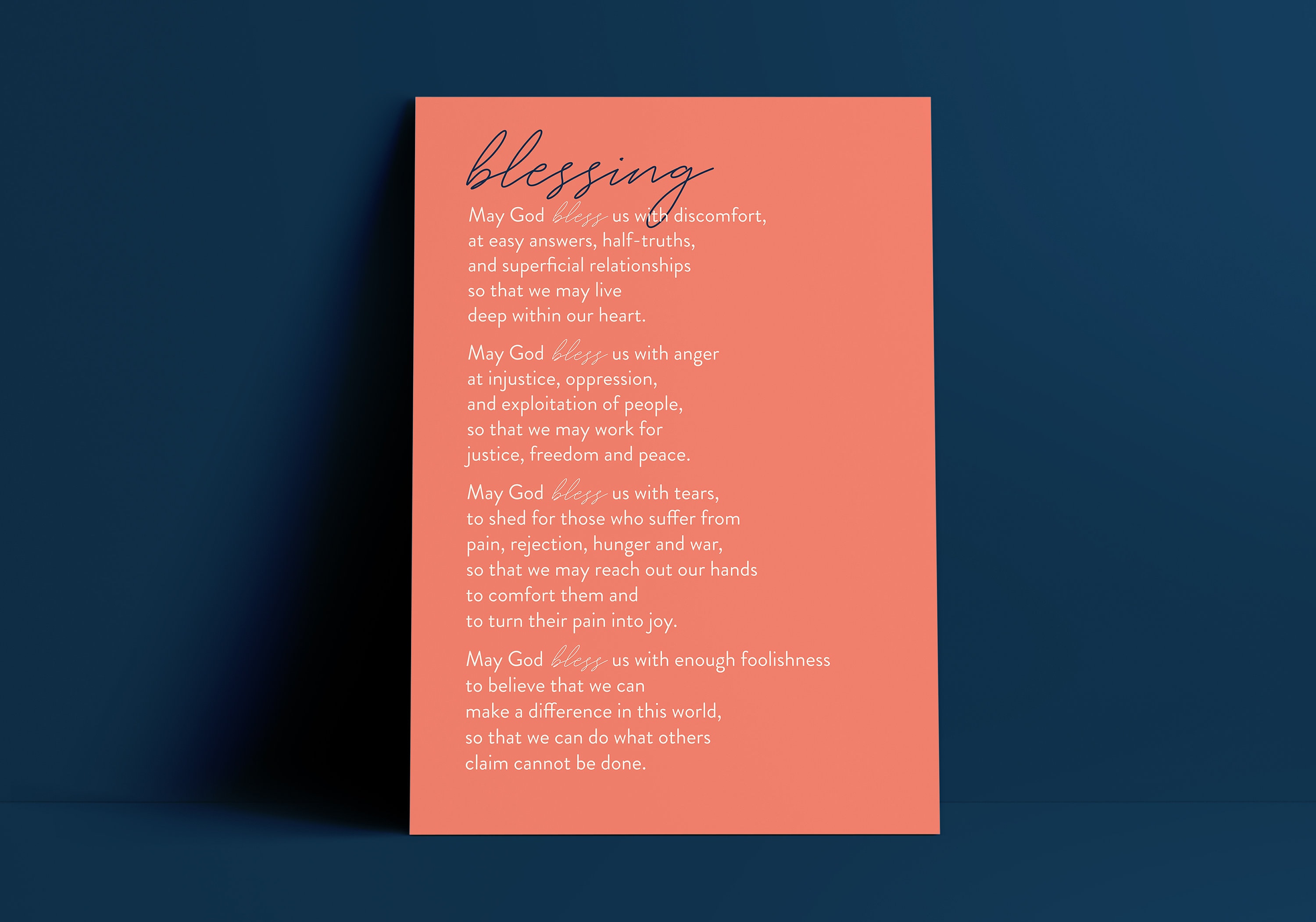BLESSING Prayer | Printable, Art Poster, Wall Decor, Scripture Art ...