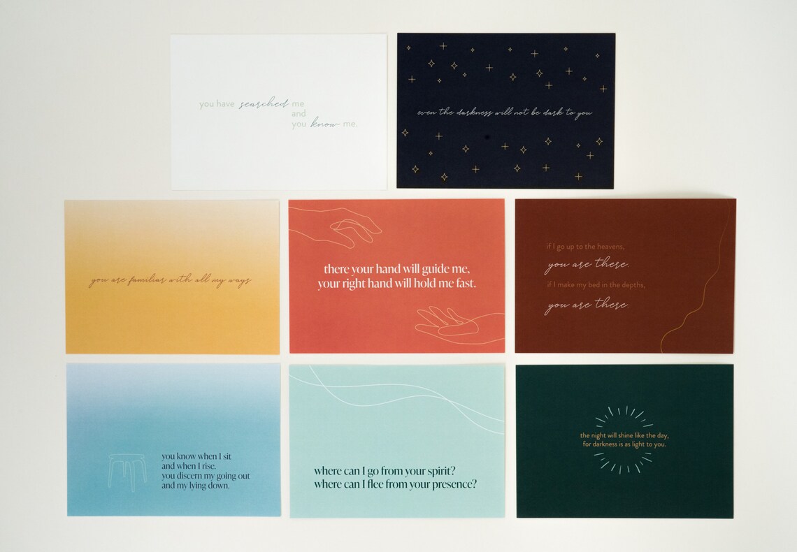 PSALM 139 PRAYER CARDS / Typography / Scripture Prayers / Card | Etsy