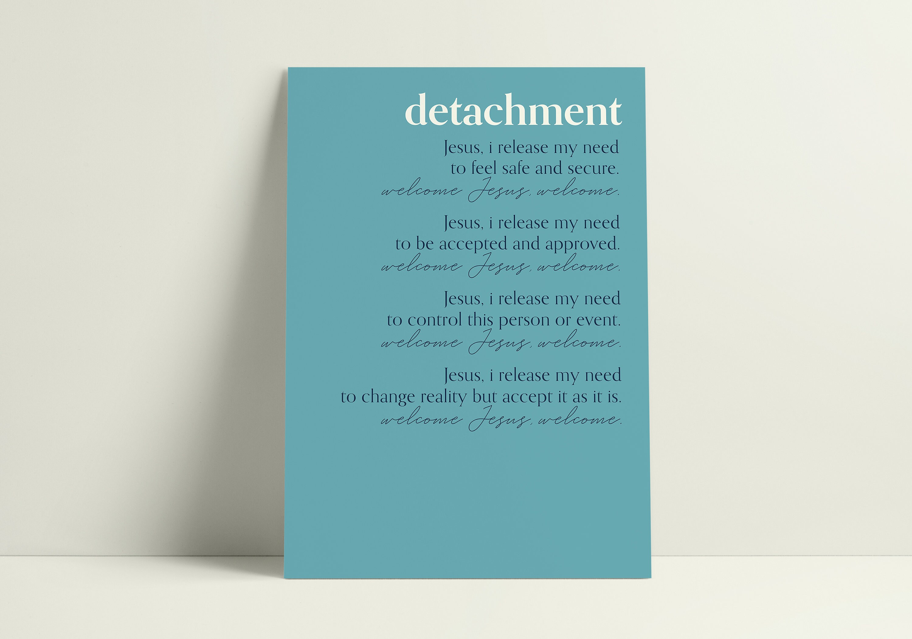 DETACHMENT Prayer | Printable, Art Poster, Wall Decor, Scripture Art ...