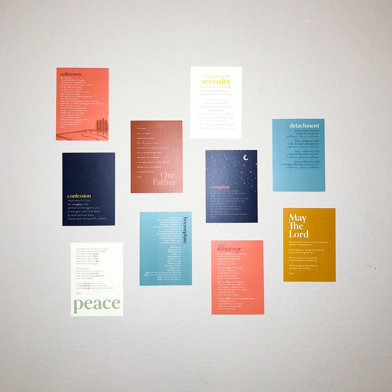 OUR FATHER Typography Prayer Cards / Scripture Prayers/ Lord's Prayer ...