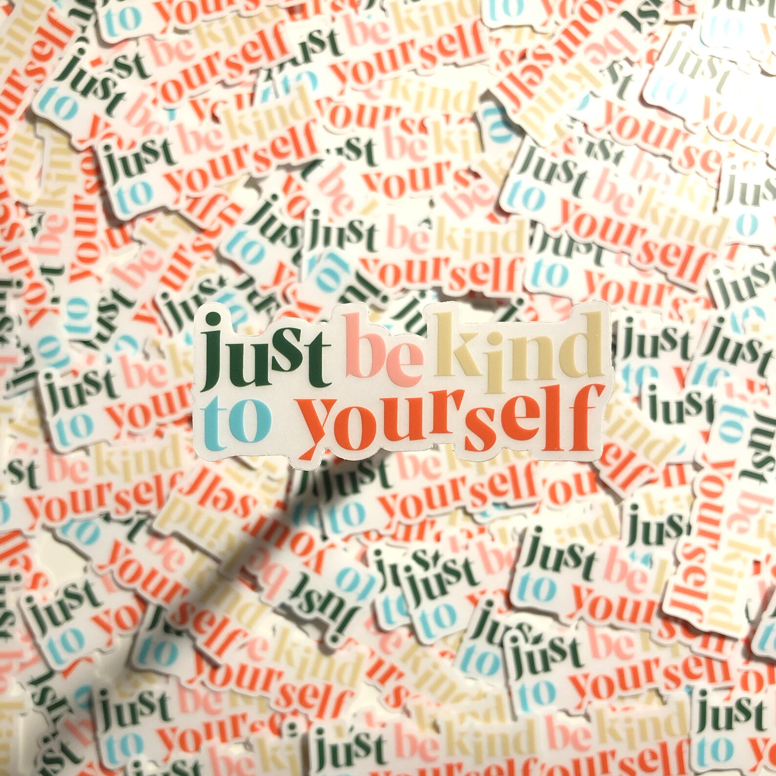 Just Be Kind to Yourself Sticker | Clear Sticker | Laptop Sticker ...