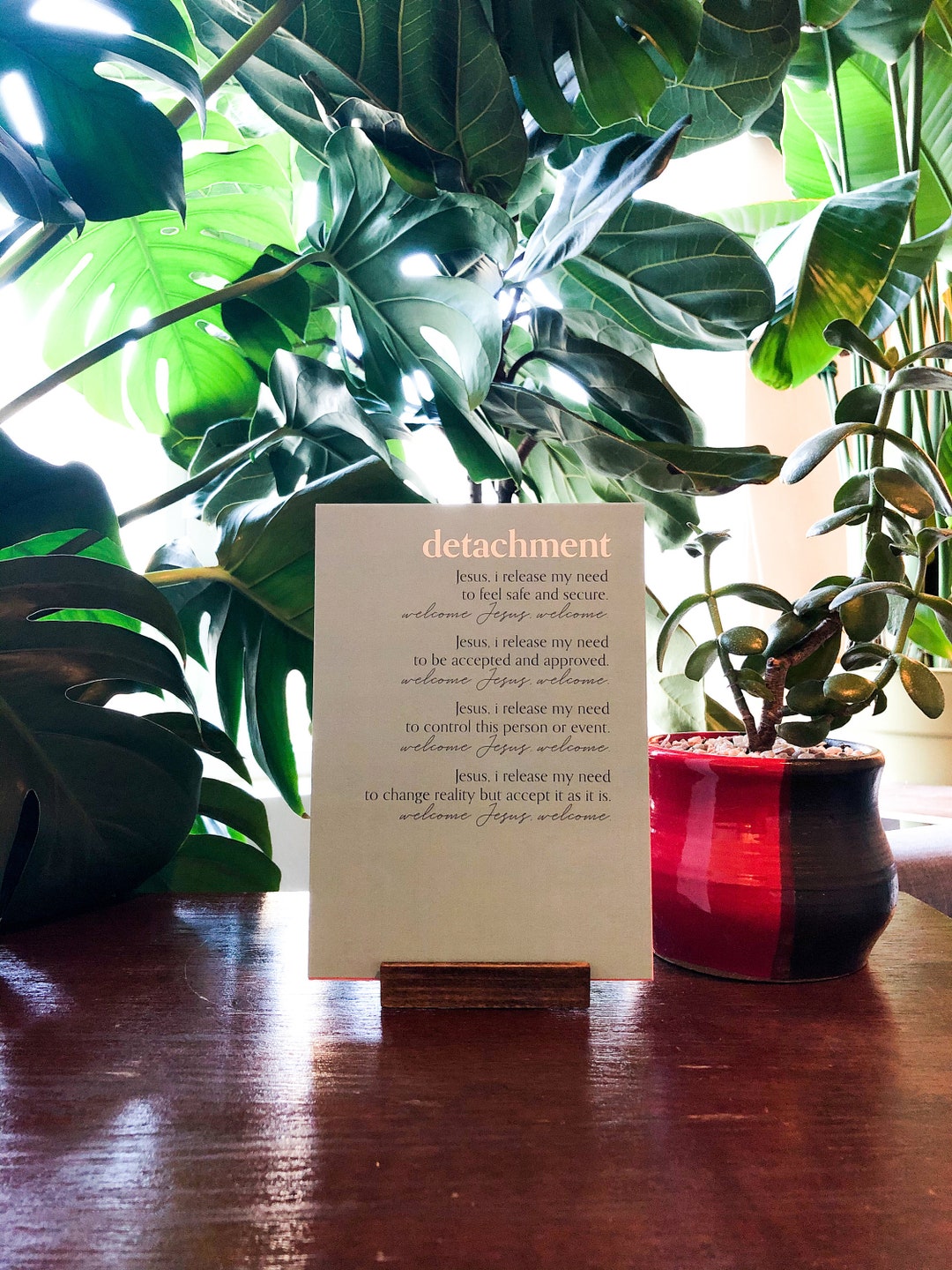 DETACHMENT Typography Prayer Cards / Scripture Prayers/ Card - Etsy UK