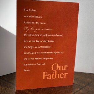 OUR FATHER Typography Prayer Cards / Scripture Prayers/ Lord's Prayer ...
