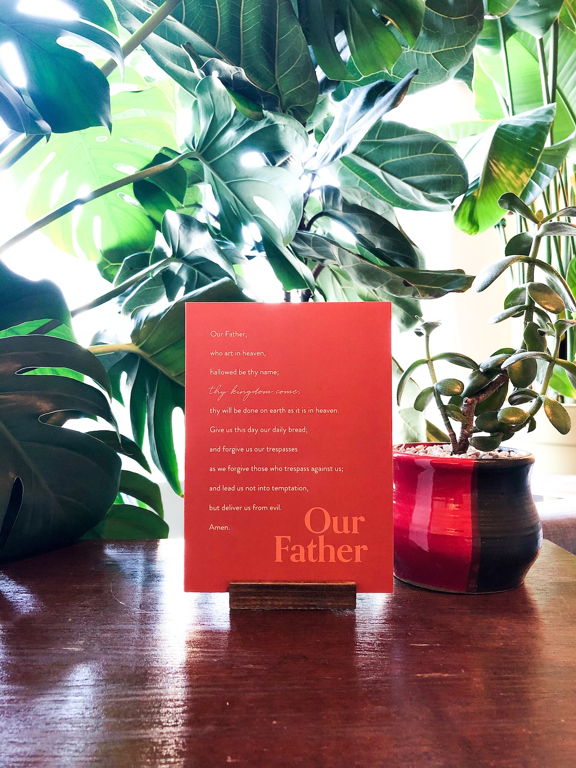 OUR FATHER Typography Prayer Cards / Scripture Prayers/ Lord's Prayer ...