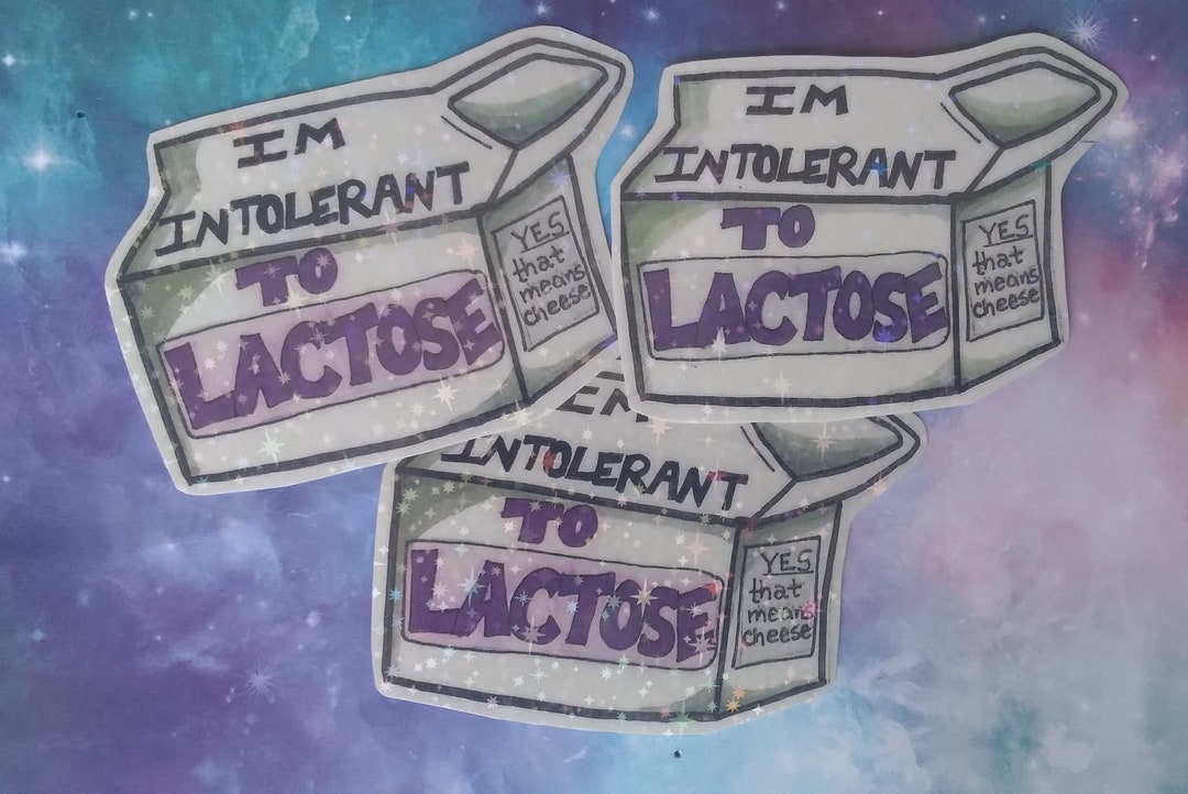 Lactose Intolerance Sticker | Lactose Label | Milk Carton Sticker ...