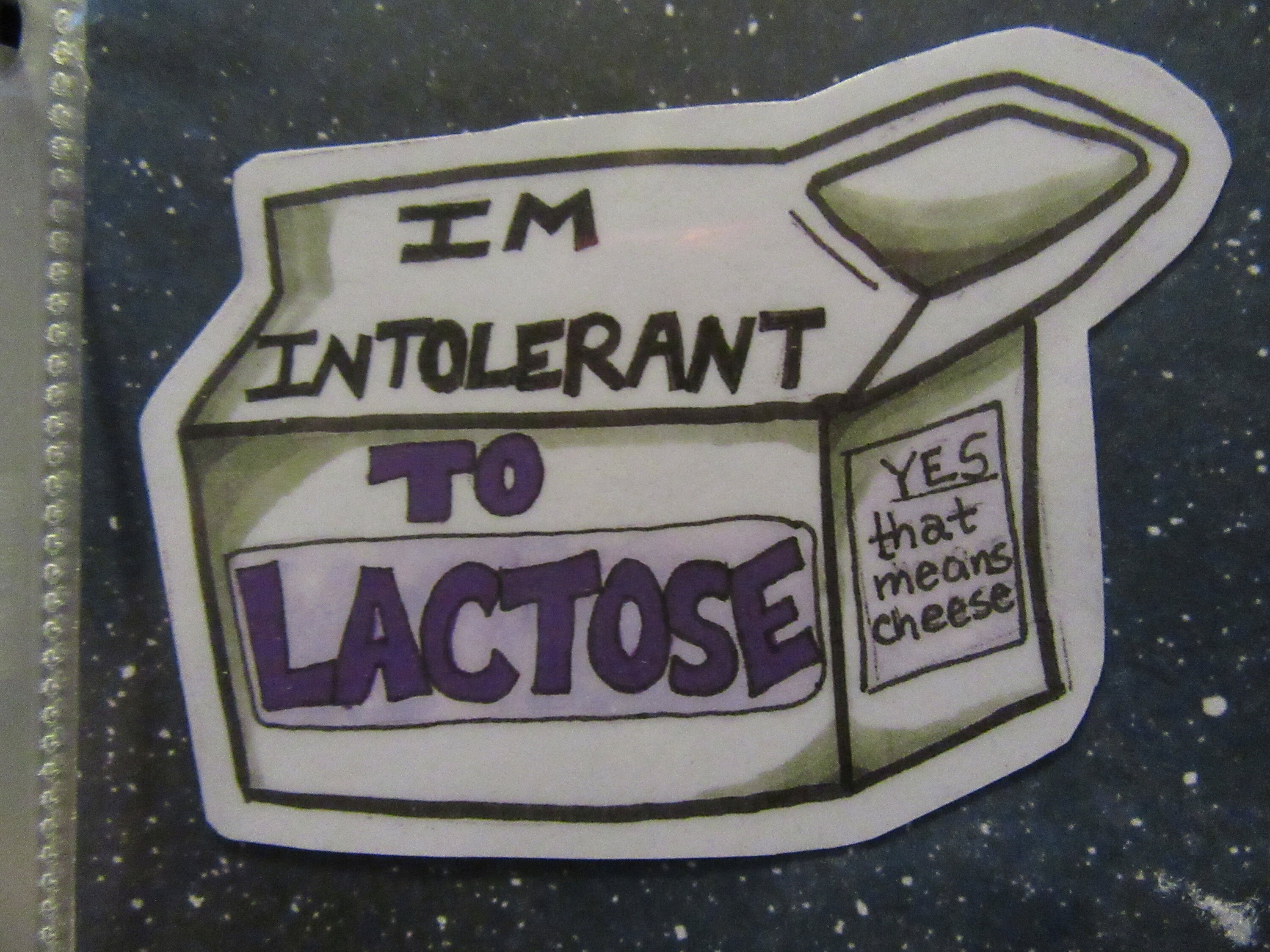 Lactose Intolerance Sticker | Lactose Label | Milk Carton Sticker ...