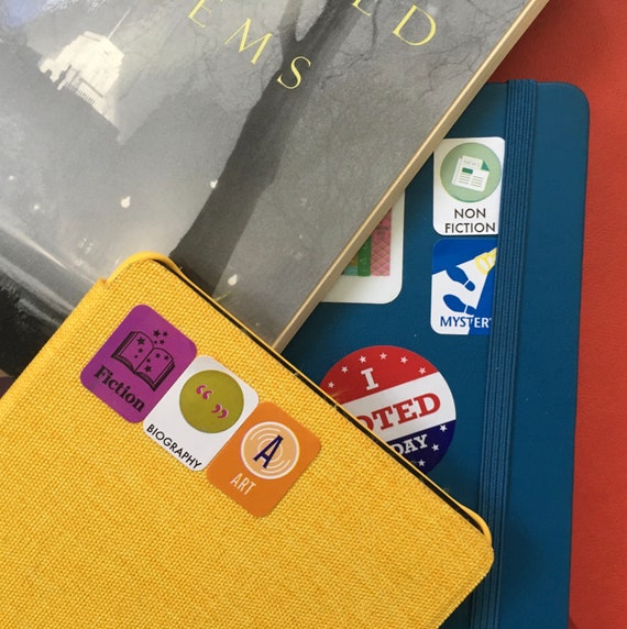 Library Genre Stickers Multi-pack | Etsy