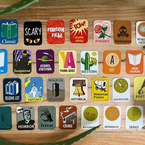 Library Genre Stickers 10 Pack - Etsy