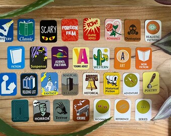 Library Stickers - Etsy
