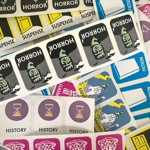 Library Genre Stickers Multi-pack - Etsy