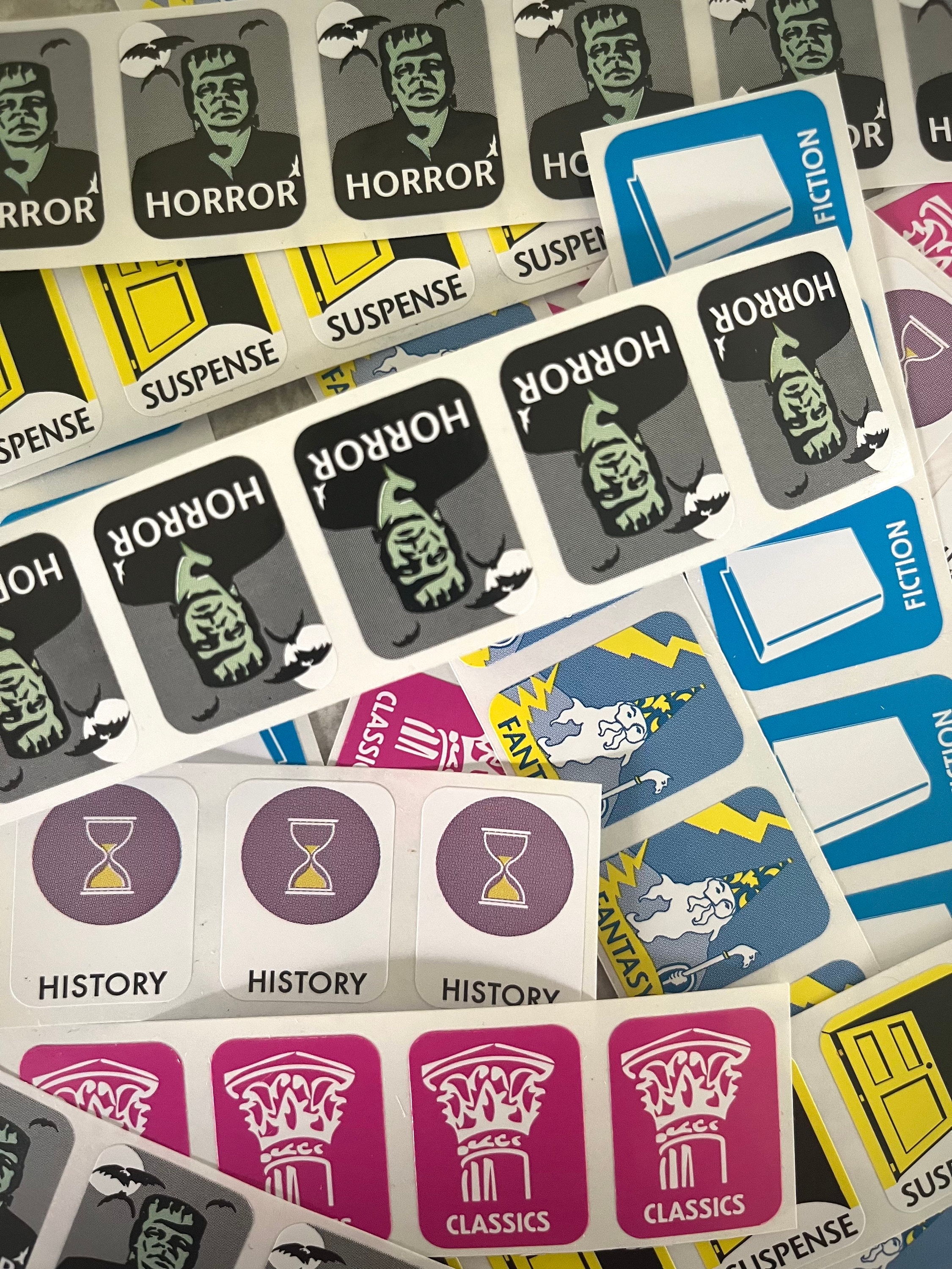 Library Genre Stickers Multi-pack - Etsy