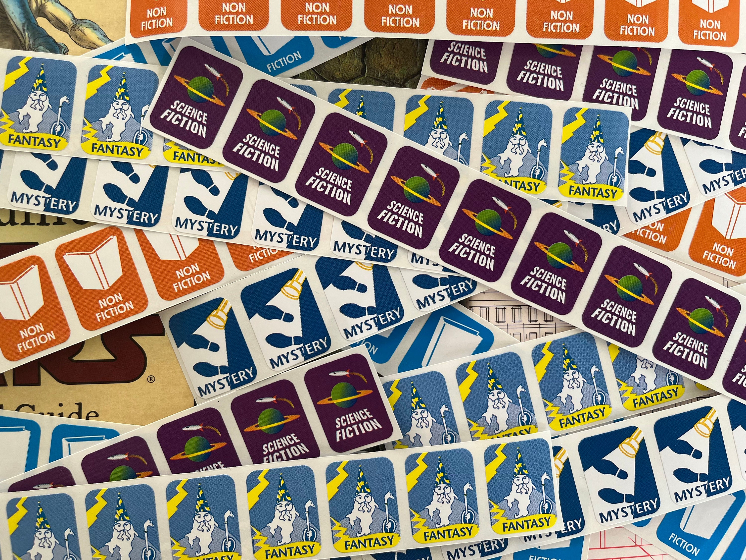 Library Genre Stickers-- 10 Pack - Etsy