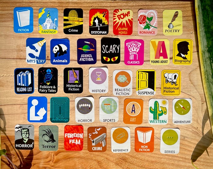 Book Genre Labels - Etsy