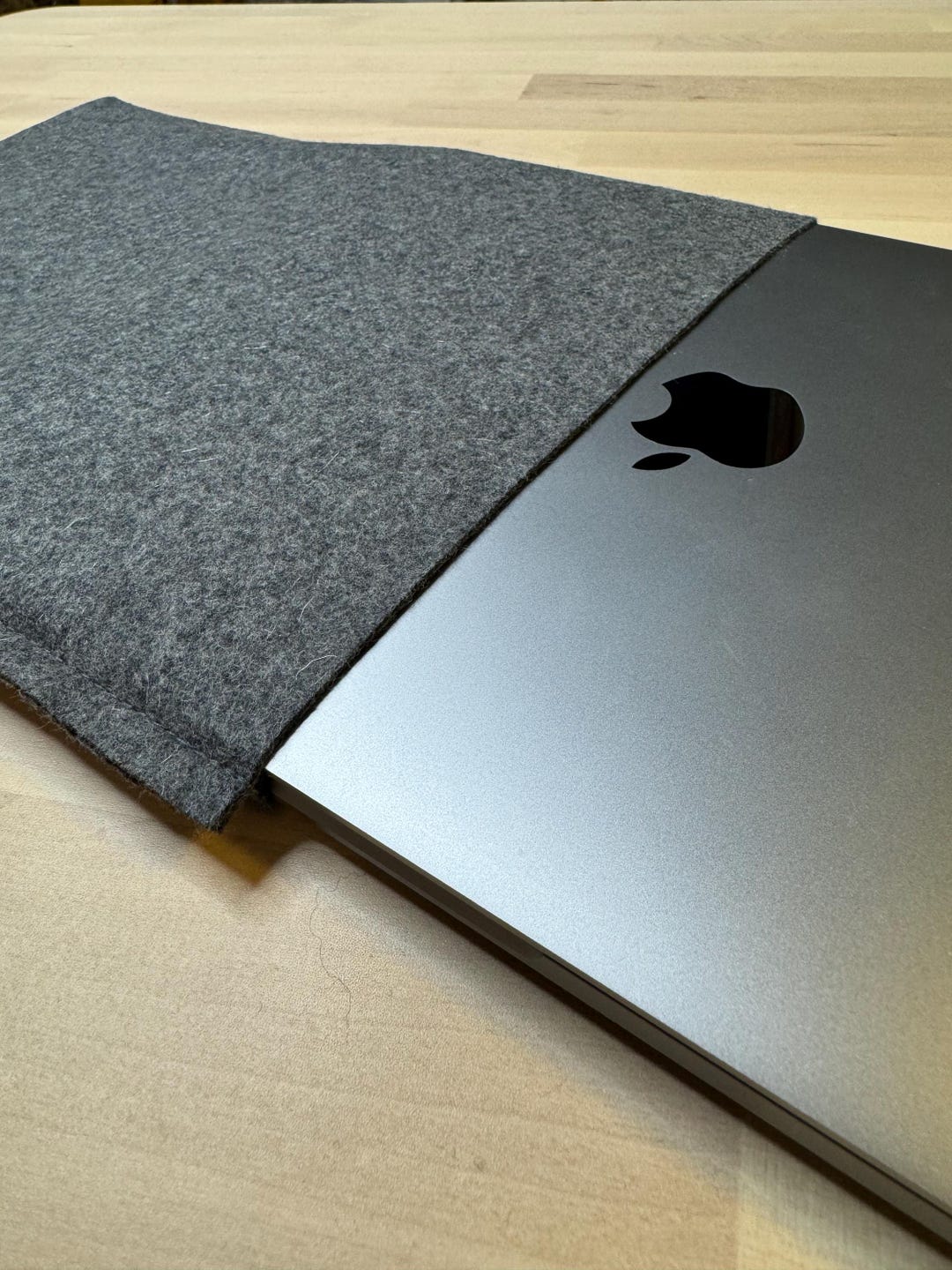 Minimalist Wool Laptop Sleeve, Custom MacBook Grey Case, Soft Pouch ...