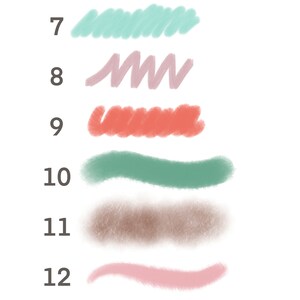 12 Procreate Brushes | Procreate Brush Bundle | Pencil Collection Brush ...